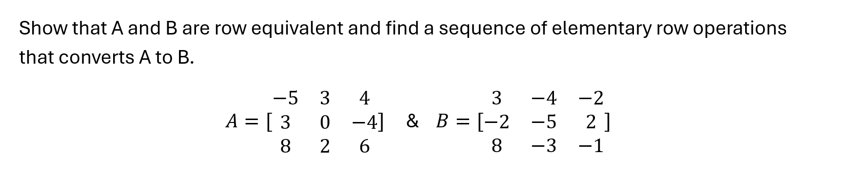 Solved Its linear algebra. please explicitly show the steps. | Chegg.com