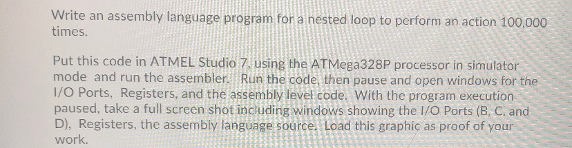 Solved Write an assembly language program for a nested loop | Chegg.com