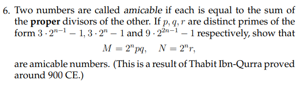 Solved Two numbers are called amicable if ﻿each is ﻿equal to | Chegg.com