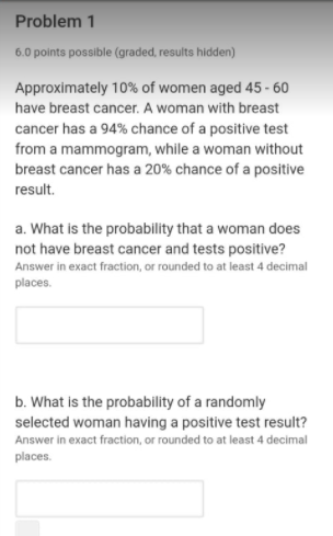 Solved Problem 1 6.0 points possible (graded, results | Chegg.com