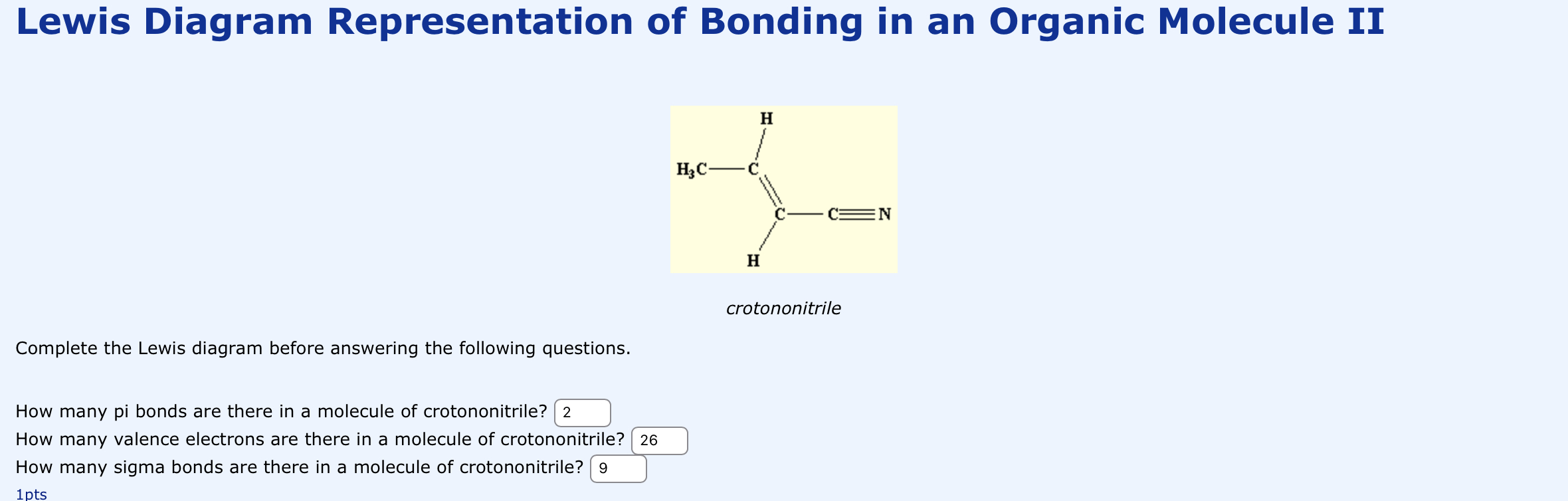 Solved Lewis Diagram Representation of Bonding in an Organic | Chegg.com