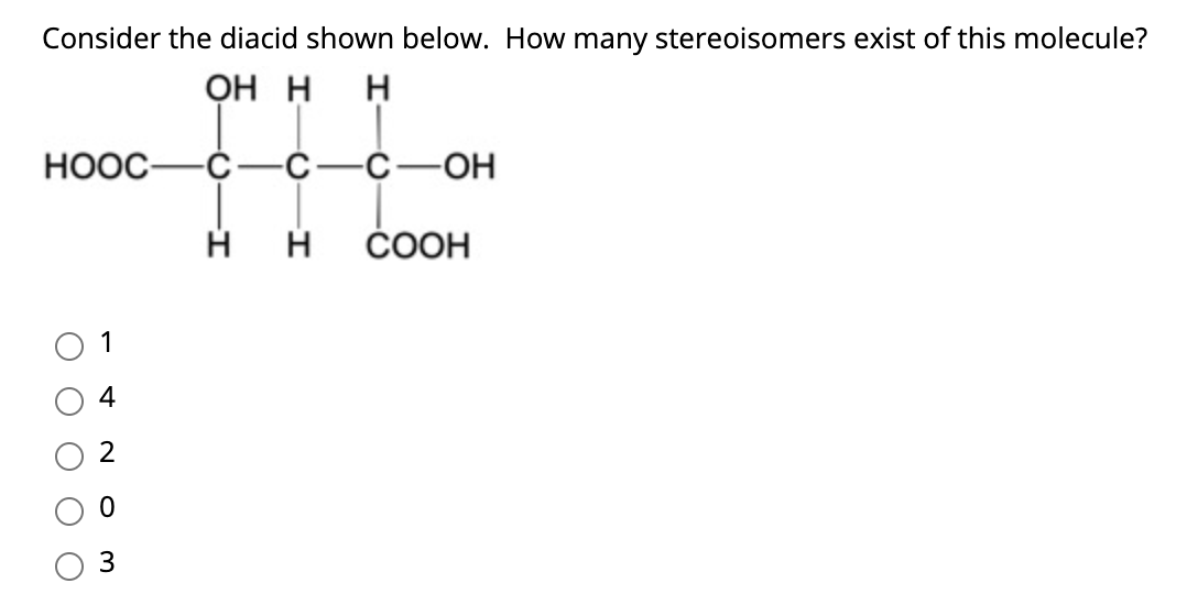 Solved Consider the diacid shown below. How many | Chegg.com