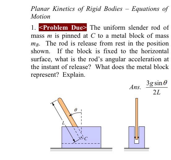Solved Planar Kinetics of Rigid Bodies - Equations ojf | Chegg.com