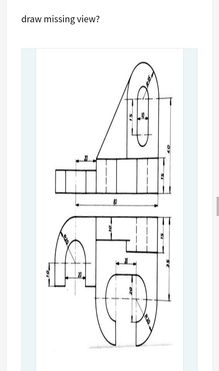 Solved draw missing view? 0 80 | Chegg.com