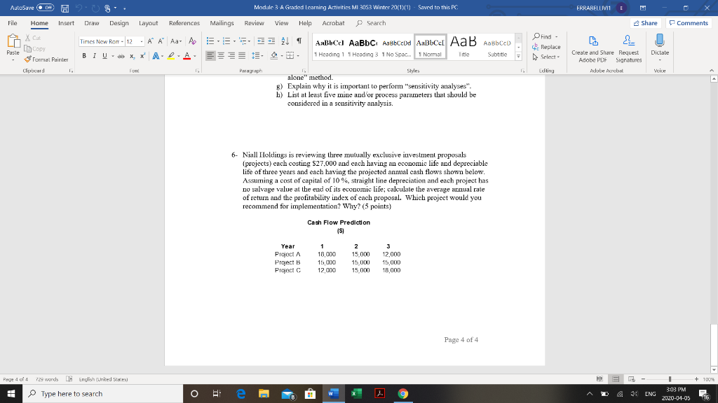 Solved Module 3 A Graded learning Activities MI 3063 Winter | Chegg.com