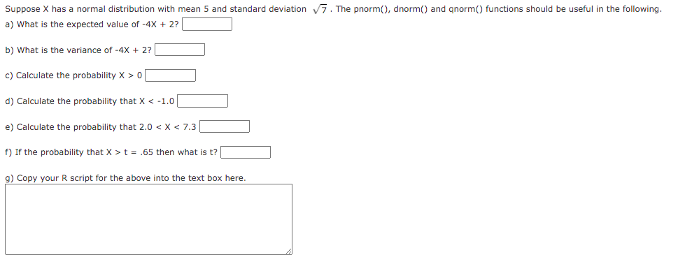 Solved Suppose X has a normal distribution with mean 5 and | Chegg.com