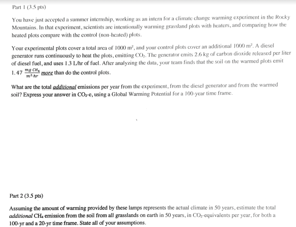 Solved You have just accepted a summer internship, working | Chegg.com