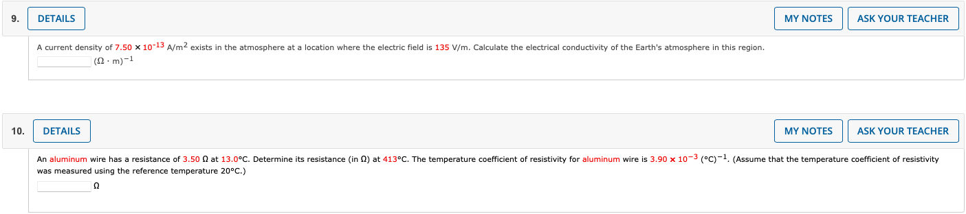 Solved (Ω⋅m)−1 was measured using the reference temperature | Chegg.com
