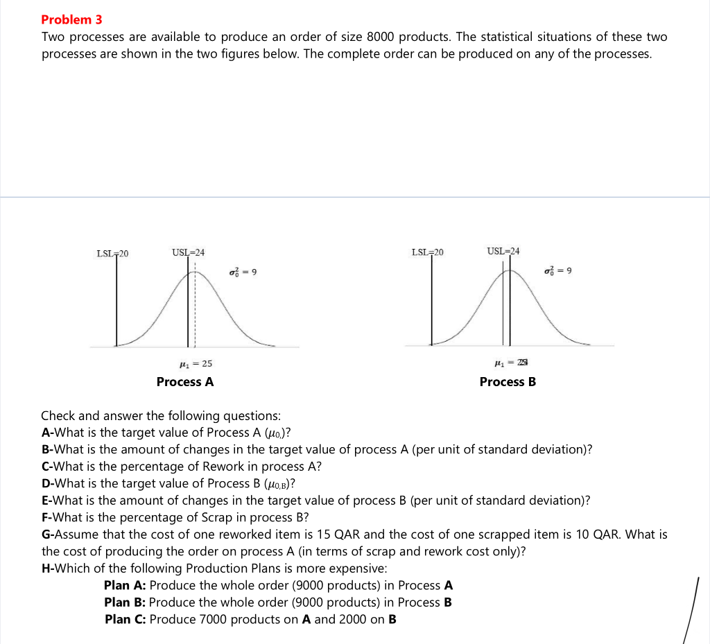 Solved Problem 3 Two processes are available to produce an | Chegg.com