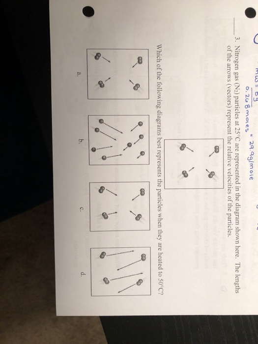 Solved 29.qg/rn oie 3. Nitrogen gas (N2) particles at 25°C | Chegg.com
