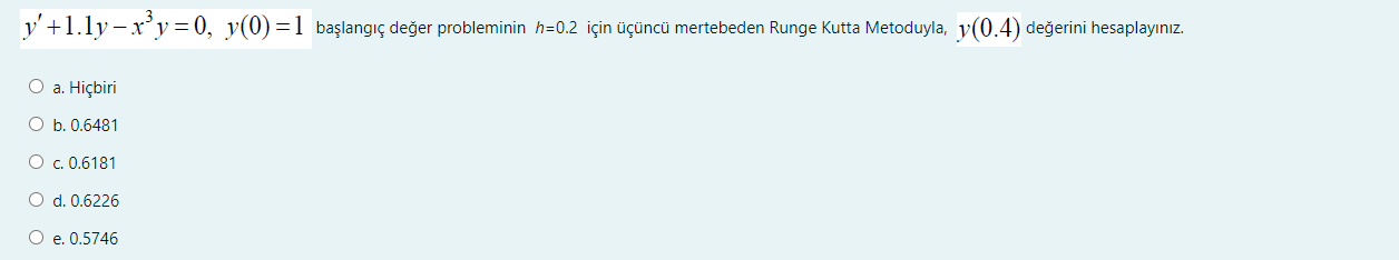 Solved For h=0.2 of the initial value problem, calculate | Chegg.com