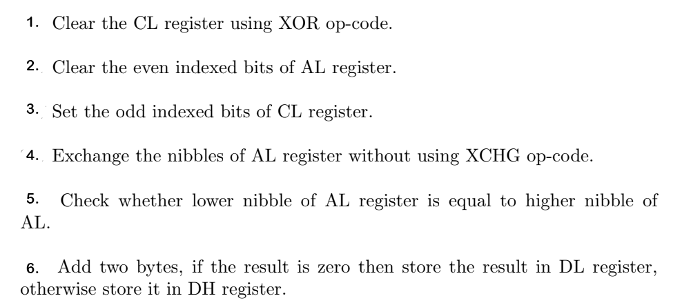 Solved Using these opcodes: solve the questions: MOV, IN, | Chegg.com