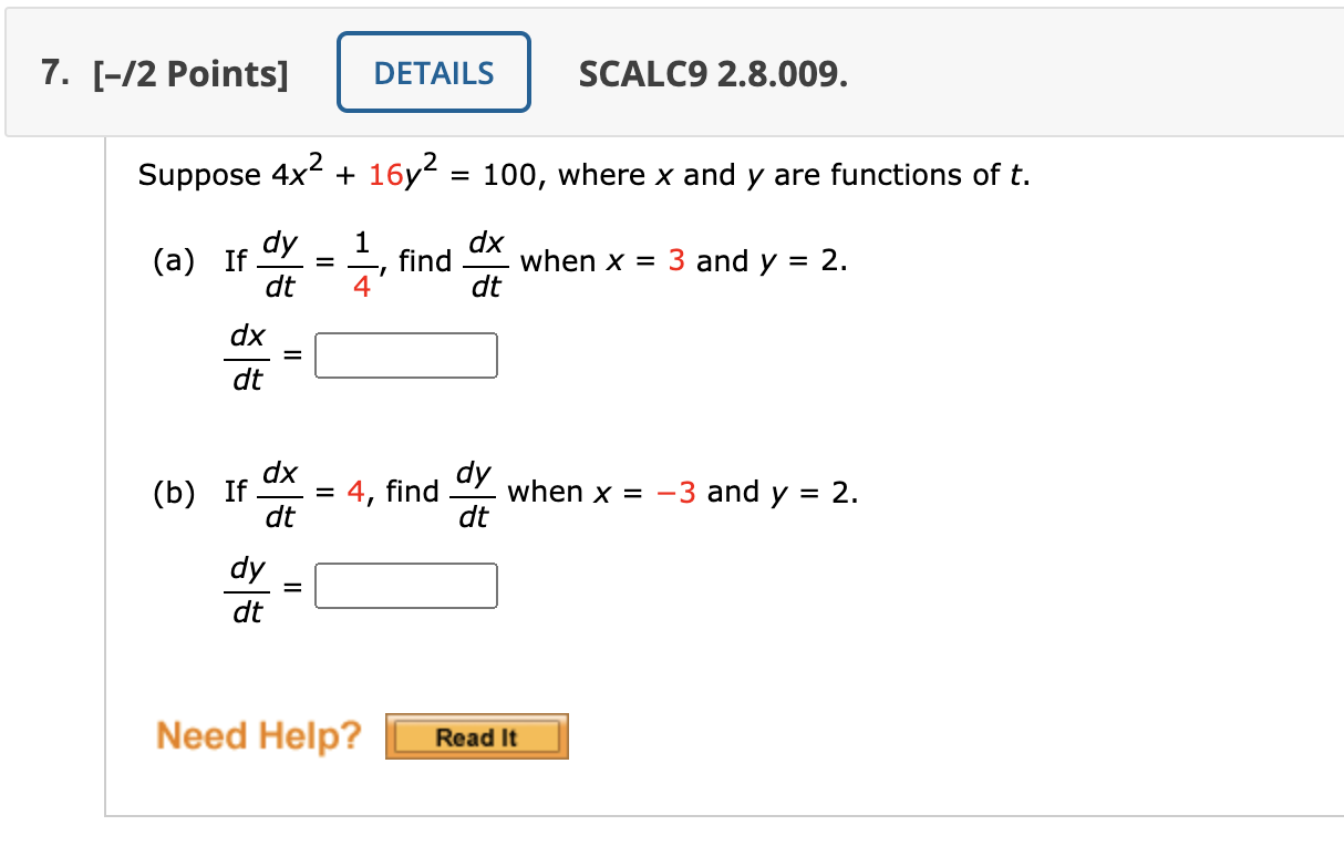 Solved 7. [-12 Points] DETAILS SCALC9 2.8.009. Suppose 4x2 + | Chegg.com