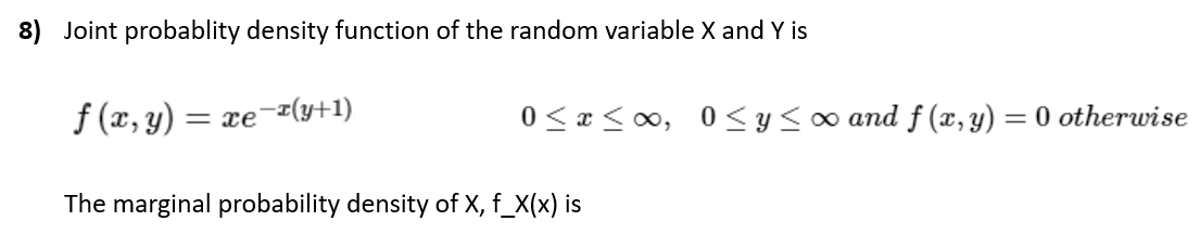 Solved Joint probablity density function of the random | Chegg.com