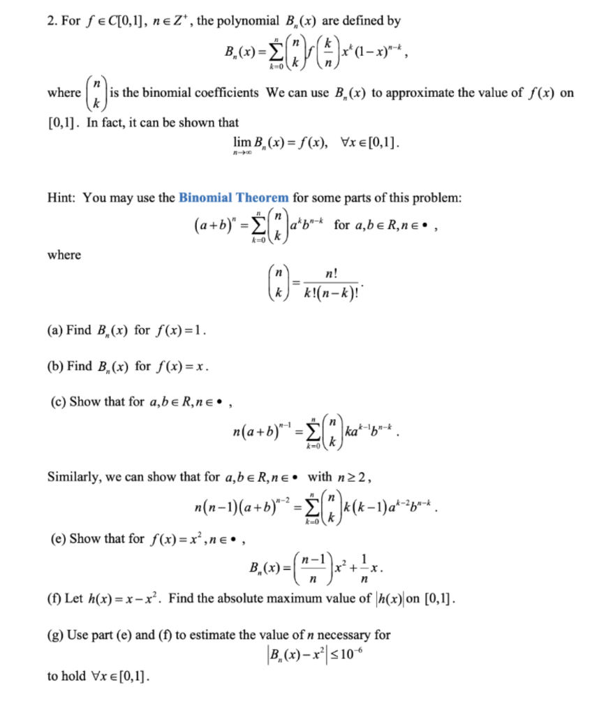 Solved Please solve b, e, f, g , Also plase show all steps | Chegg.com
