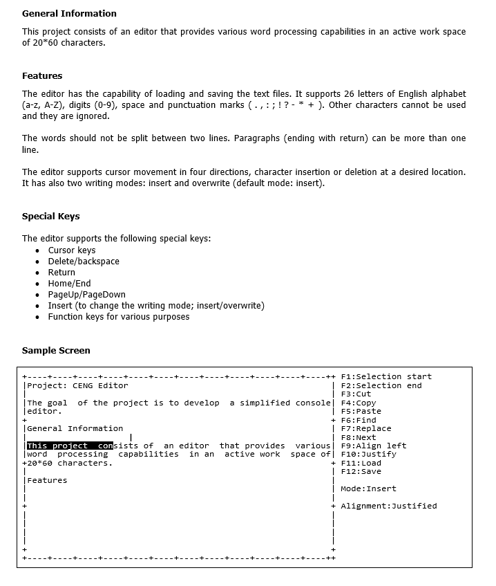 General Information This project consists of an | Chegg.com