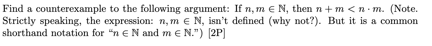 Solved Find a counterexample to the following argument: If | Chegg.com