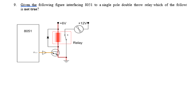 Solved 9. Given the following figure interfacing 8051 to a | Chegg.com