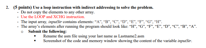 Solved Must be in assembly language. Must have .data and | Chegg.com