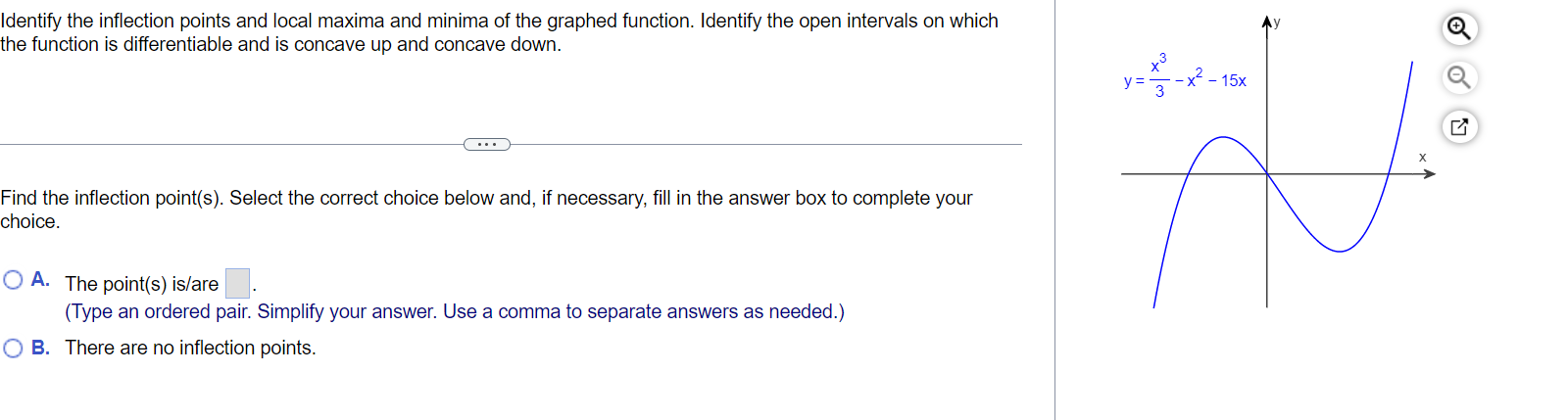 Solved Identify the inflection points and local maxima and | Chegg.com