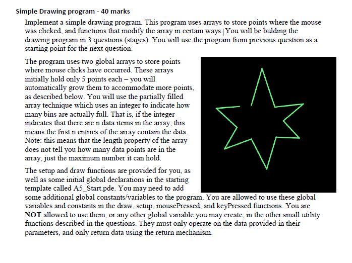 Solved Simple Drawing Program 40 Marks Implement A Simple 4565