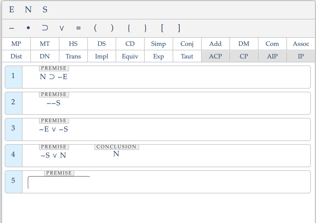 For the following list of premises and their | Chegg.com