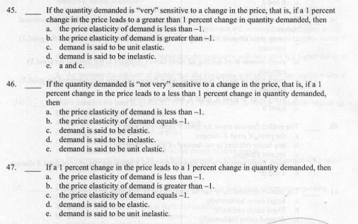 Solved 45 If the quantity demanded is "very" sensitive to a | Chegg.com