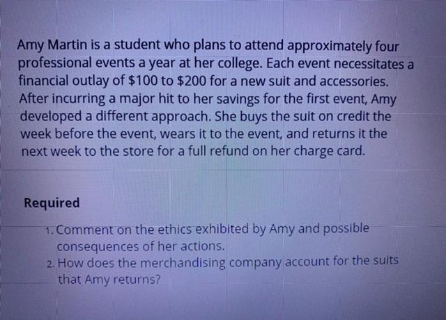 Solved Amy Martin is a student who plans to attend | Chegg.com