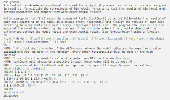 Solved Assignment A scientist has developed a mathematical | Chegg.com