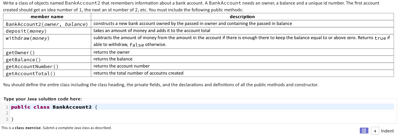 Solved Write a class of objects named BankAccount that | Chegg.com