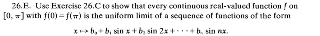 Solved 26.E. Use Exercise 26.C to show that every continuous | Chegg.com