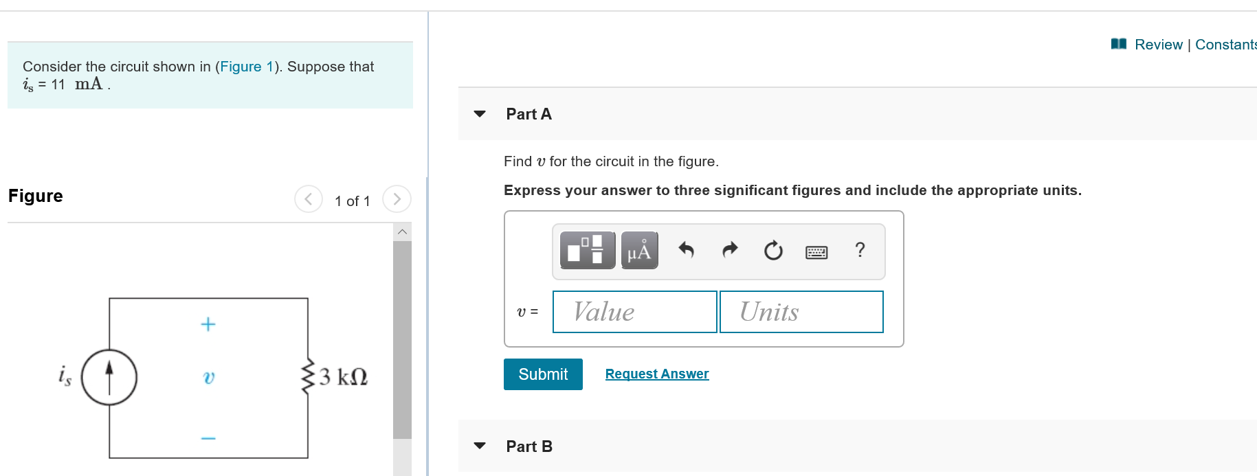 Solved Review Constants Consider the circuit shown in | Chegg.com