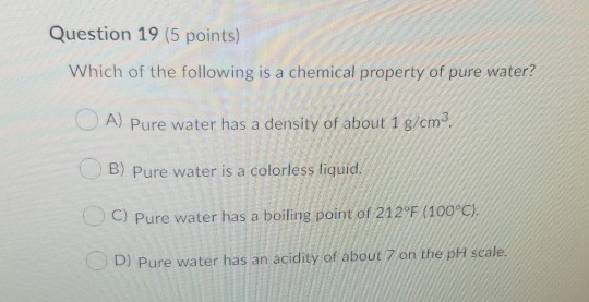 Solved Question 19 (5 points) Which of the following is a | Chegg.com
