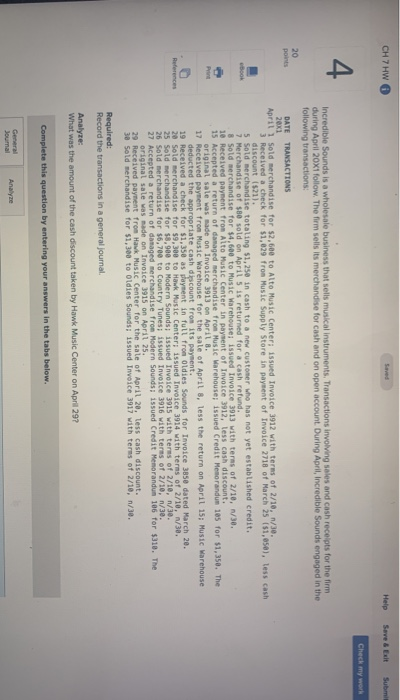 Solved CH 7 HW saved Help Save & Exit Submit Check my work 4 | Chegg.com