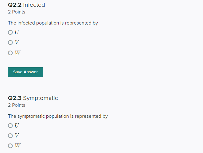 Solved A Simple Model Of Infectious Disease Spread For