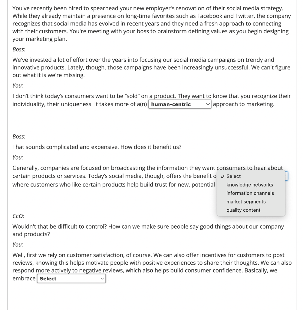 Solved You've recently been hired to spearhead your new | Chegg.com