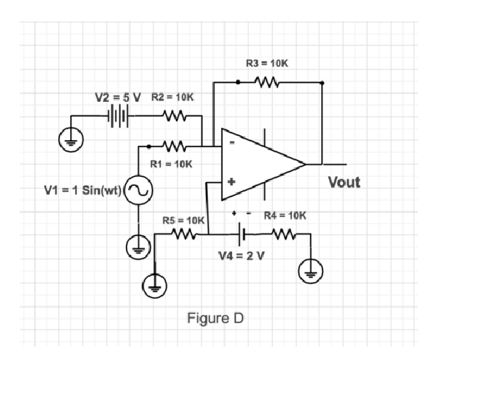 Solved In circuit shown in Figure D, the voltage adder using | Chegg.com
