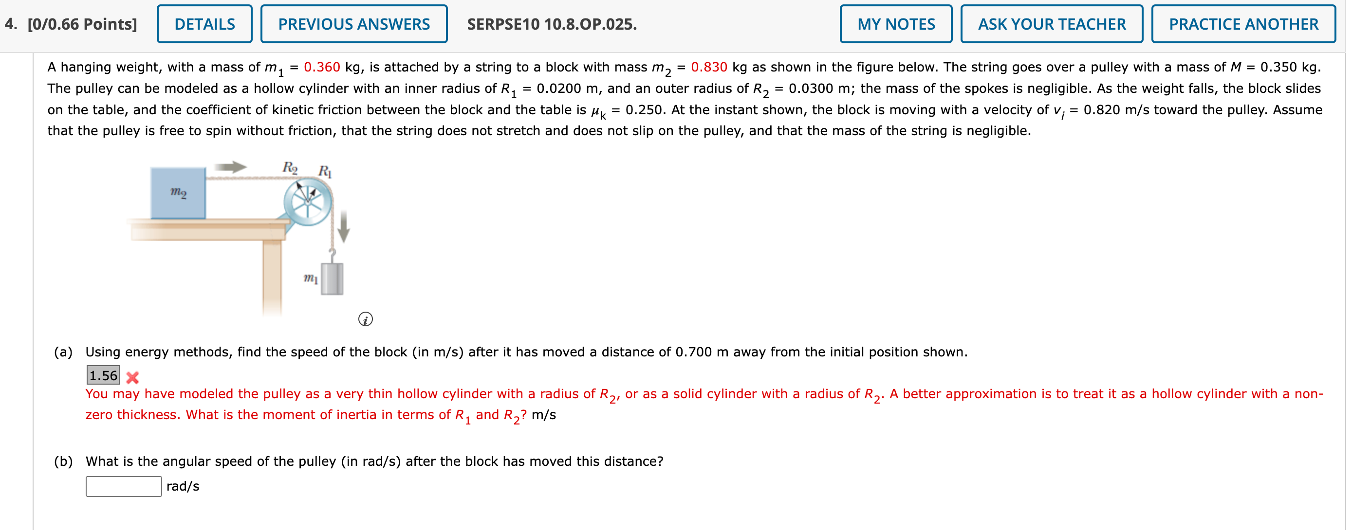 Solved that the pulley is free to spin without friction, | Chegg.com