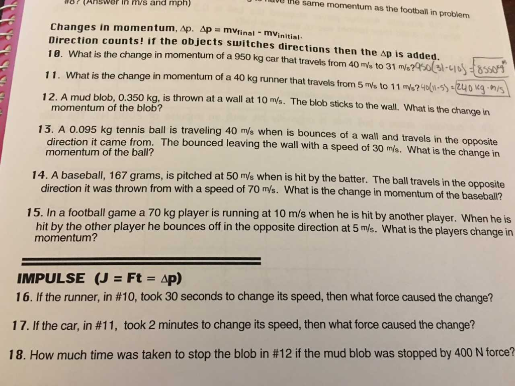 Solved u the same momentum as the football in problem ( | Chegg.com