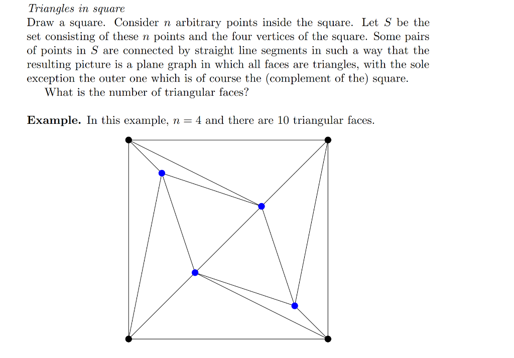 Solved Triangles in square Draw a square. Consider n | Chegg.com