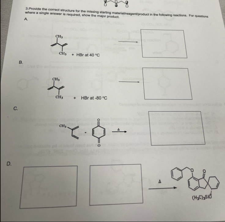 Solved 3.Provide the correct structure for the missing | Chegg.com