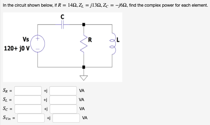 Solved In the circuit shown below, if R = 1492, ZL = j1392, | Chegg.com