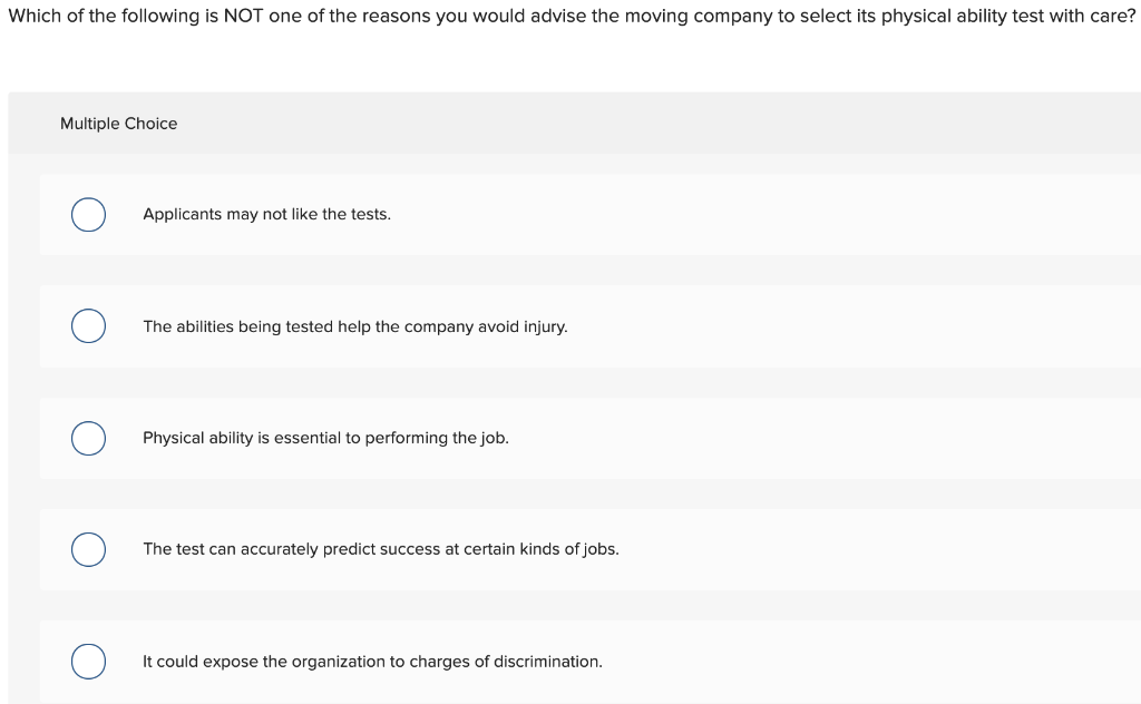 Solved Personnel Selection Methods The most common tools for | Chegg.com