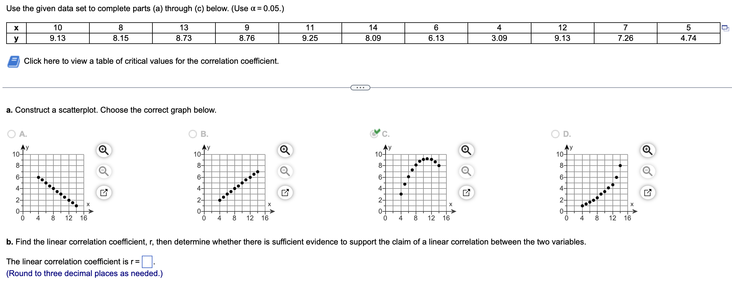 Solved Click here to view a table of critical values for the | Chegg.com