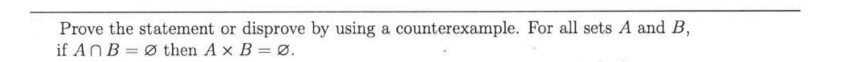 Solved Prove the statement or disprove by using a | Chegg.com