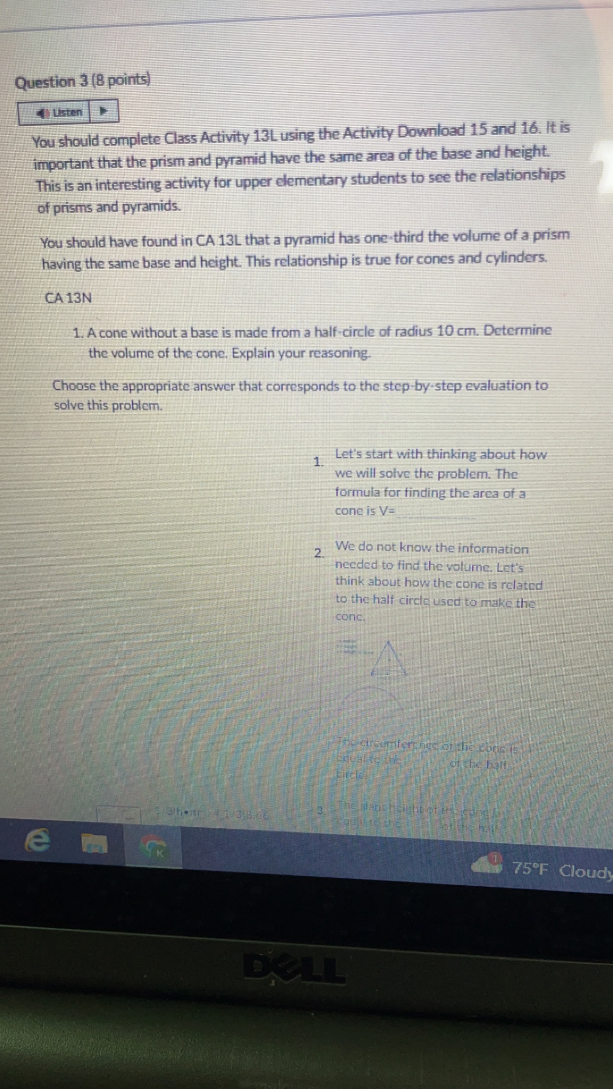 Solved You should complete Class Activity 13 L using the | Chegg.com