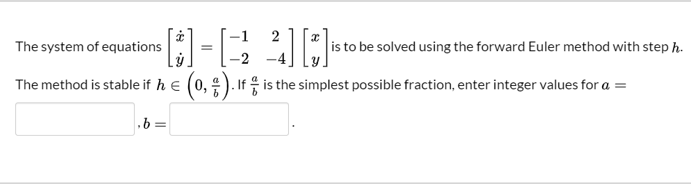 Solved The system of equations is to be solved using the | Chegg.com