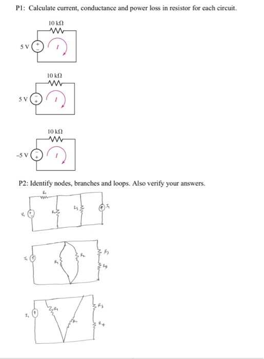 Solved P: Calculate current, conductance and power loss in | Chegg.com