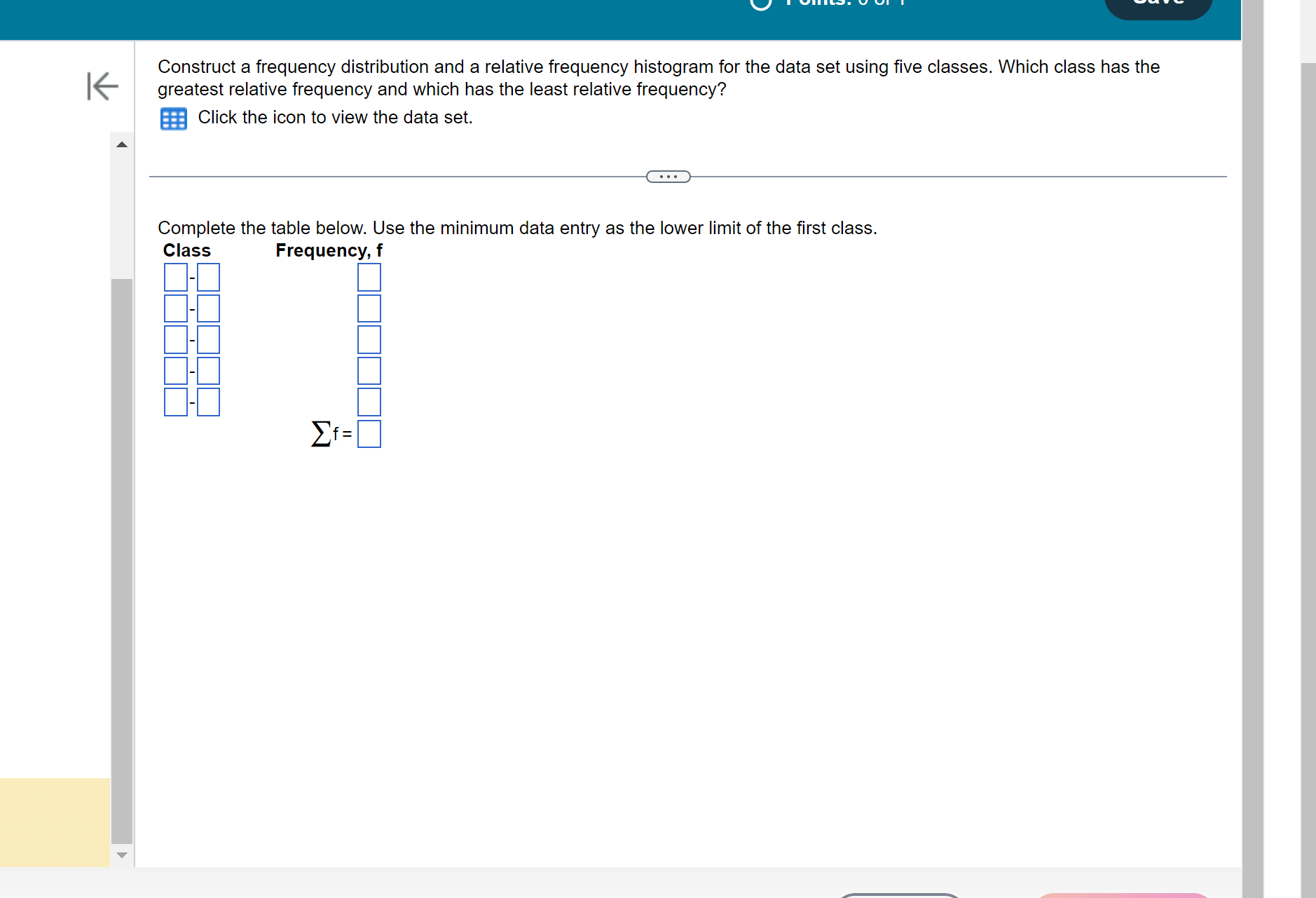 Solved Construct a frequency distribution and a relative | Chegg.com