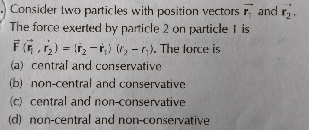 Solved . Consider two particles with position vectors 7, and | Chegg.com